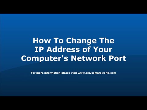Changing the IP Address of Your Computer's Network Port
