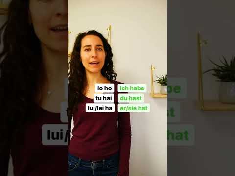 Das unregelmäßige Verb avere (haben) auf Italienisch #italienischlernen #sprachenlernen #shorts