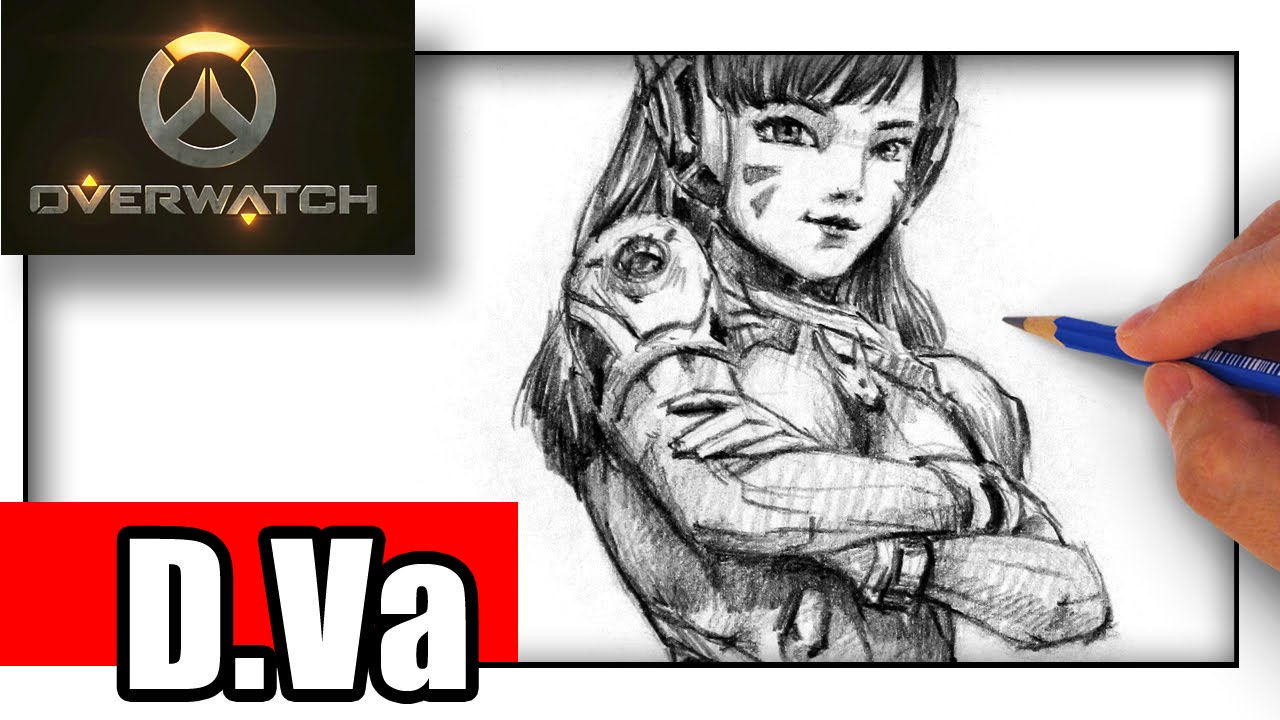 How to Draw Overwatch D.Va with Pencil