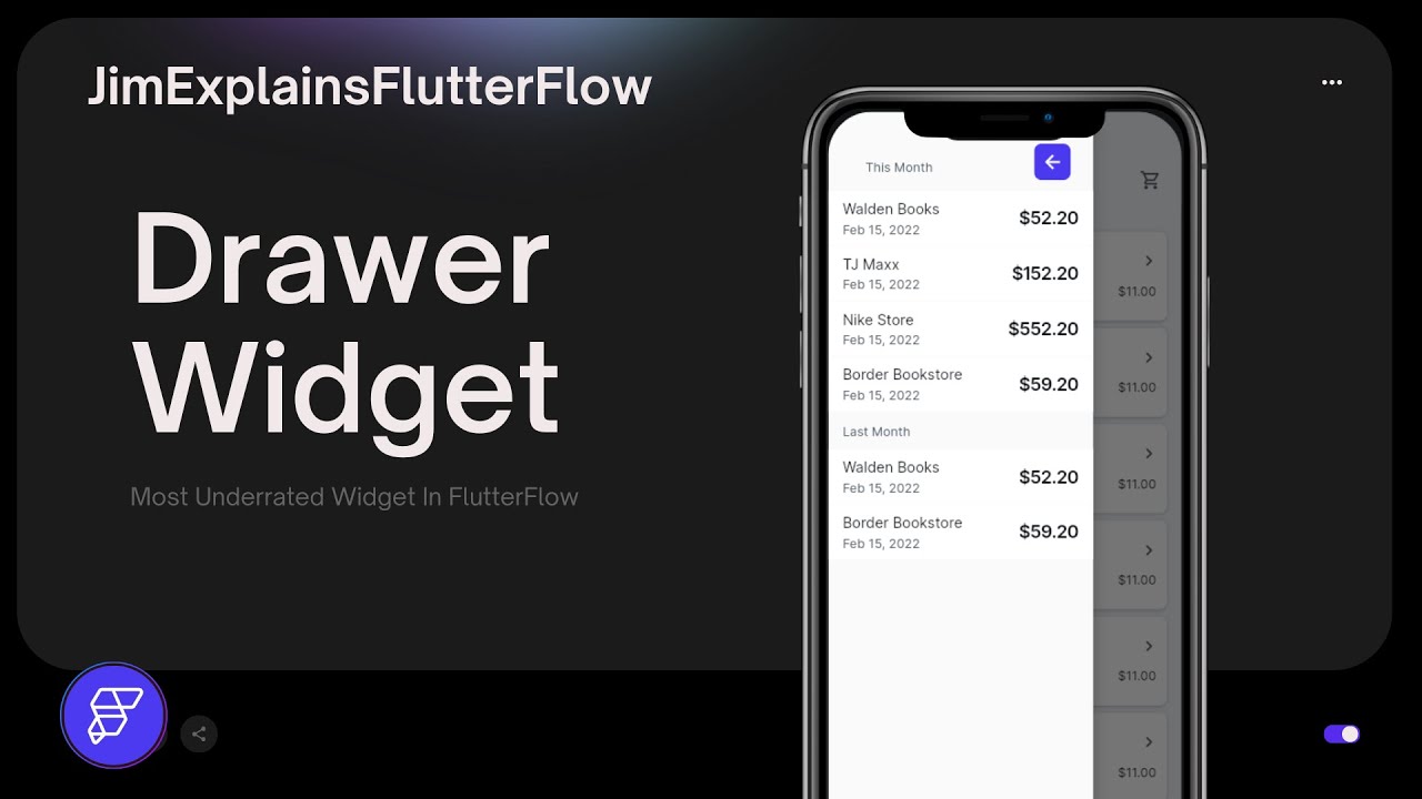 FlutterFlow - Drawer Widget