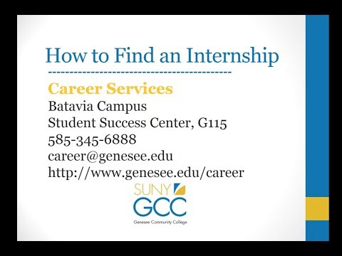 How to find an Internship – By Career Services | GCC Student Newsbytes