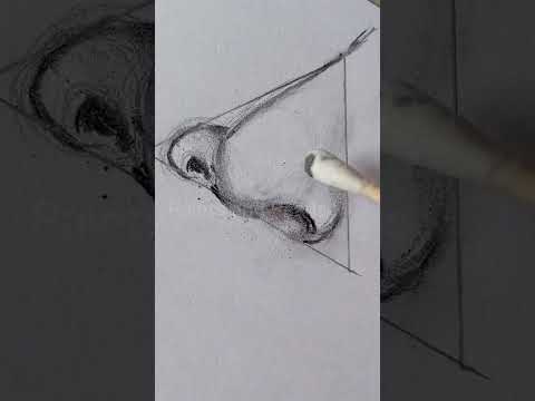 how to draw a nose from two different angles #easy#stepbystep#shortsfeed#shorts