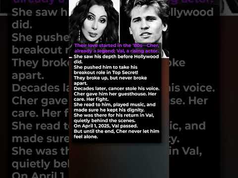 Their love started in the ‘80s—Cher, already a legend Val, a rising actor #celebrity #hollywood