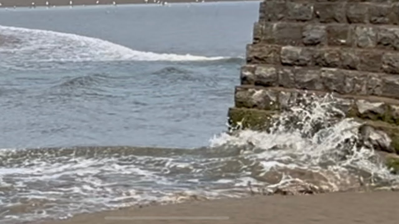 Arnside Tidal Bore Morecambe Bay revisited April 2025. Spectacular Bow wave. Stunning to see.