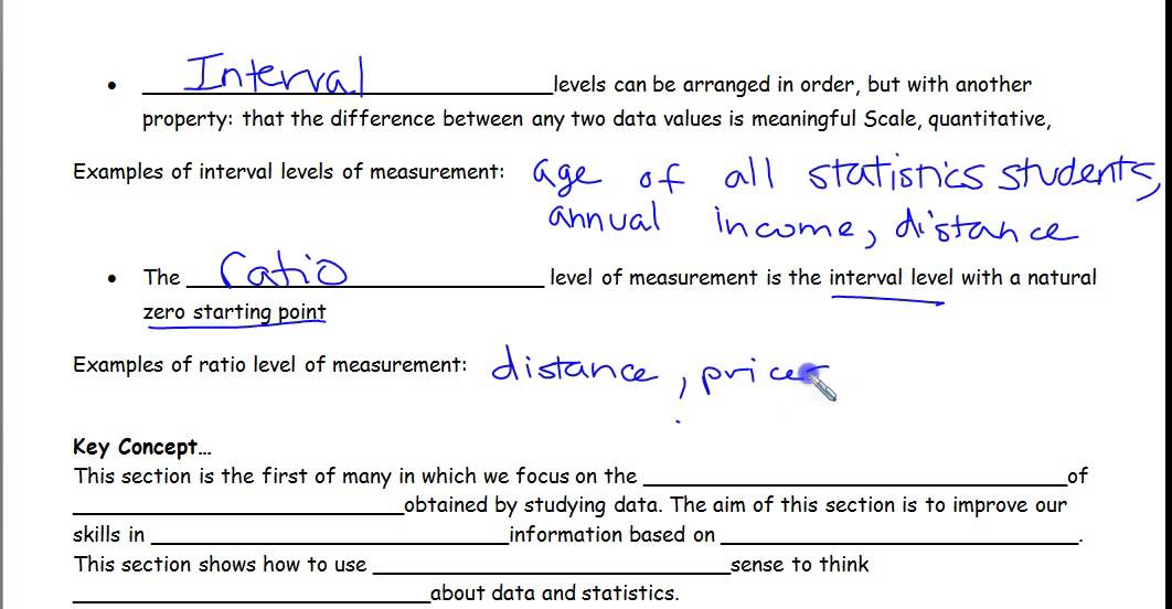 Statistics Chapter 1 Notes