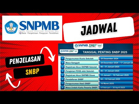 SNPMB 2025 |JADWAL SNBP DAN UTBK SNBT #snpmb2024