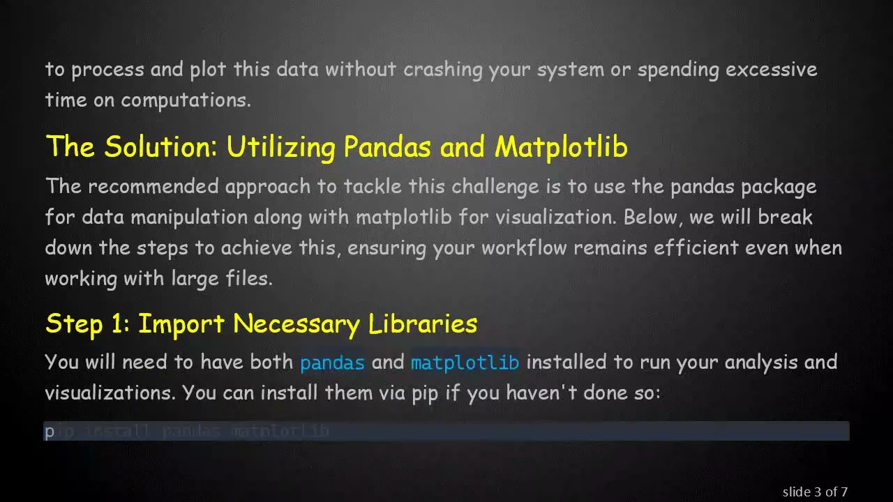 Efficiently Plotting Data from a Large 2GB File in Python
