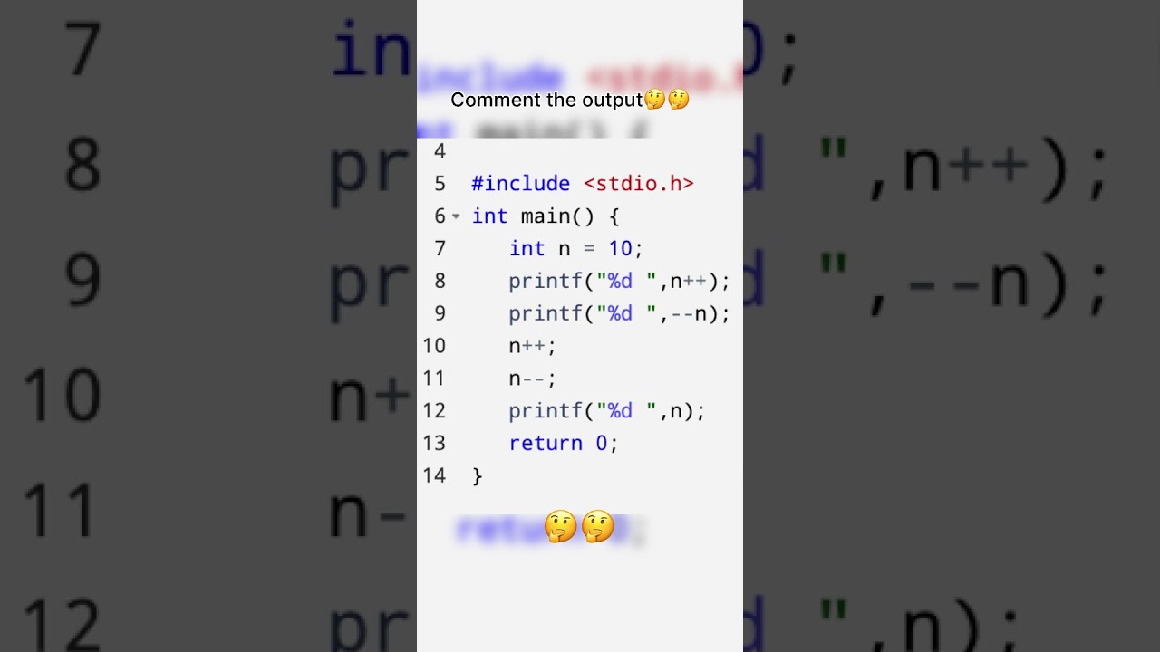 Comment the output🤔 #100daysofcode #coding #viralshorts #codingexercises #codeeveryday #cprogramming