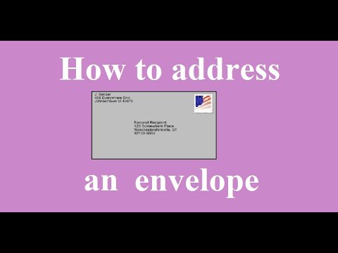 How to address an envelope