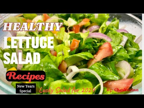 LETTUCE SALAD RECIPE / Among the Luckiest Salad Recipe in 2024!!Quick & Healthy Salad Recipe.#salad
