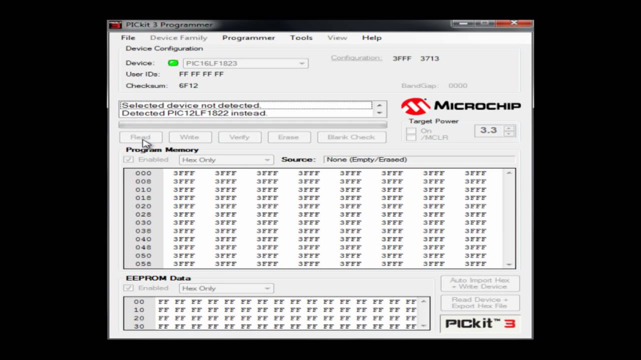 PICkit™ 3 Standalone Programmer Application