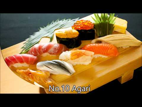 Top 10 Sushi Words on Sushi shop Japanese foods