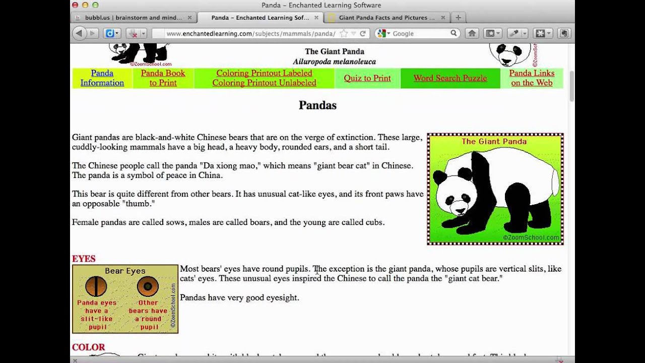 For Students Using Bubbl us for note taking