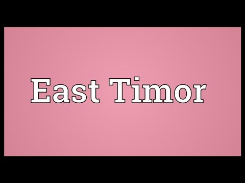 East Timor Meaning
