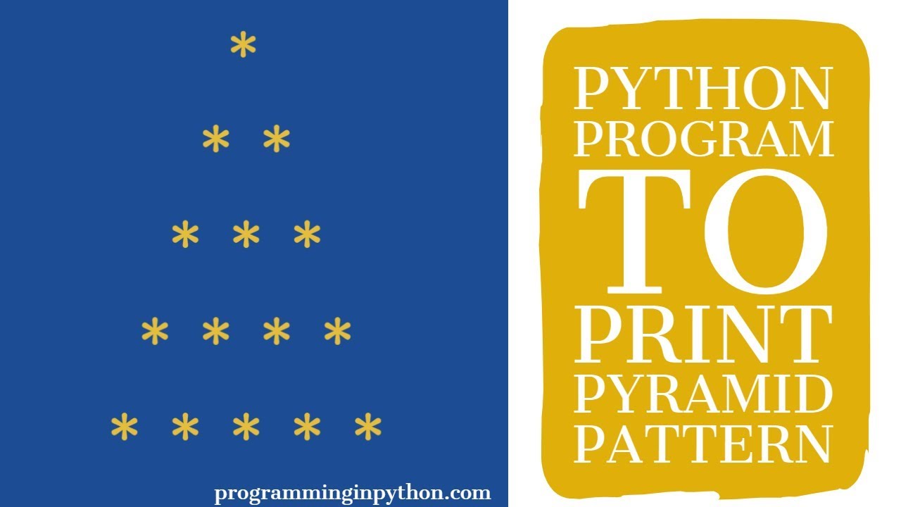 Pyramid Pattern in Python  || Pattern Programming || programminginpython.com