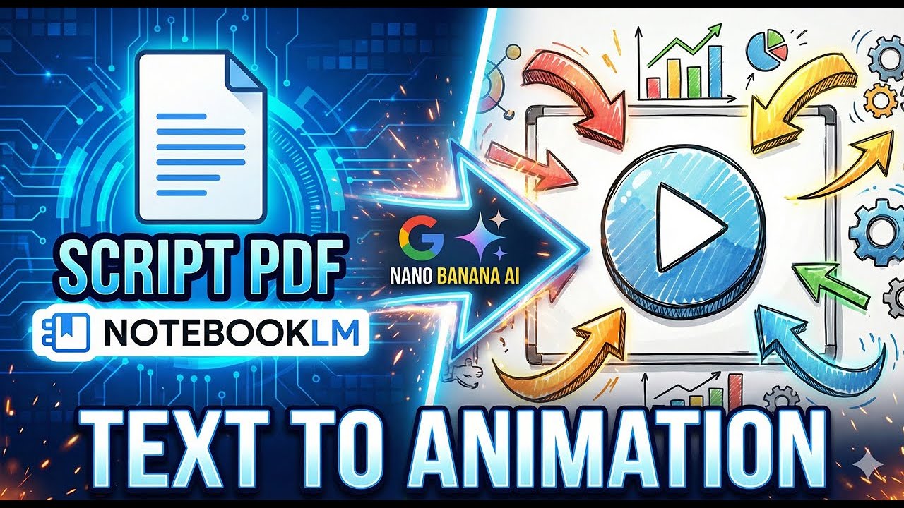 How to Turn NotebookLM Notes into Whiteboard Animation (Nano Banana Pro Tutorial)