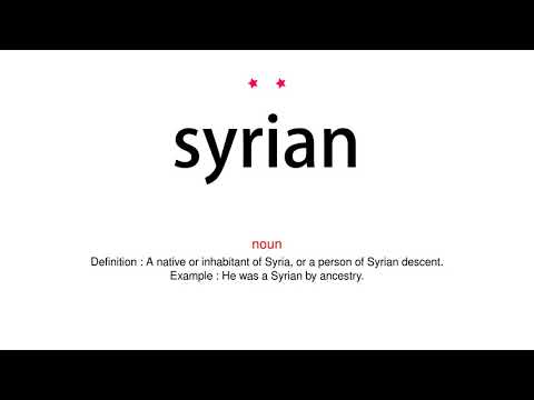 How to pronounce syrian - Vocab Today