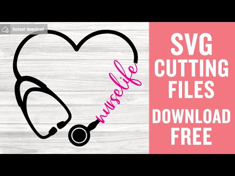 Heart Stethoscope Svg Free Cut File for Cricut