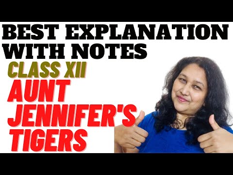 'AUNT JENNIFER'S TIGERS' WITH BEST ENGLISH NOTES & HINDI COMMENTARY(ON DEMAND).
