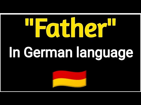 How To Say "Father" In German language π©πͺ .