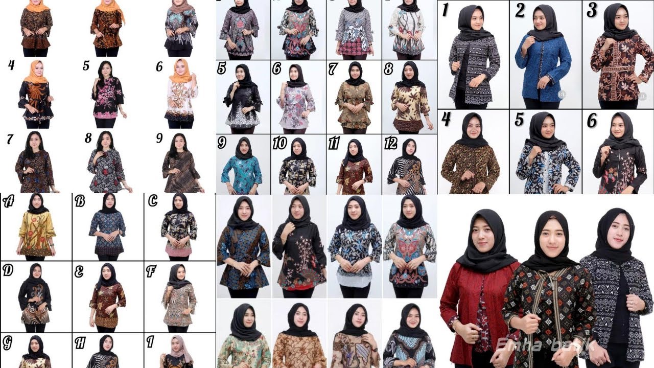 MODEL BATIK ATASAN WANITA MODERN TERBARU  COCOK UNTUK WANITA MUSLIMAH DAN KANTORAN