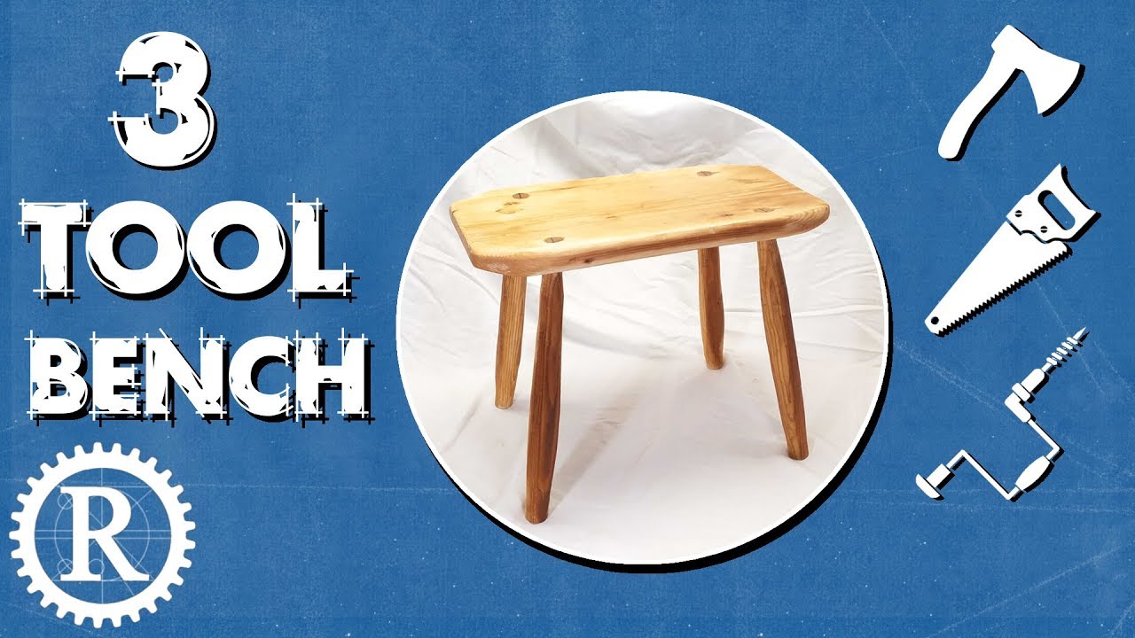 Make a rustic bench with THREE TOOLS.