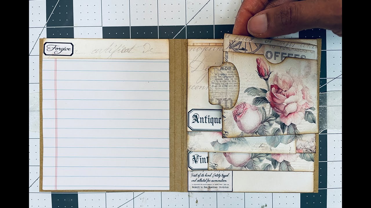 Tutorial: Single and Double Flip Out Interactive Waterfall Folio - Junk Journaling Game Changer
