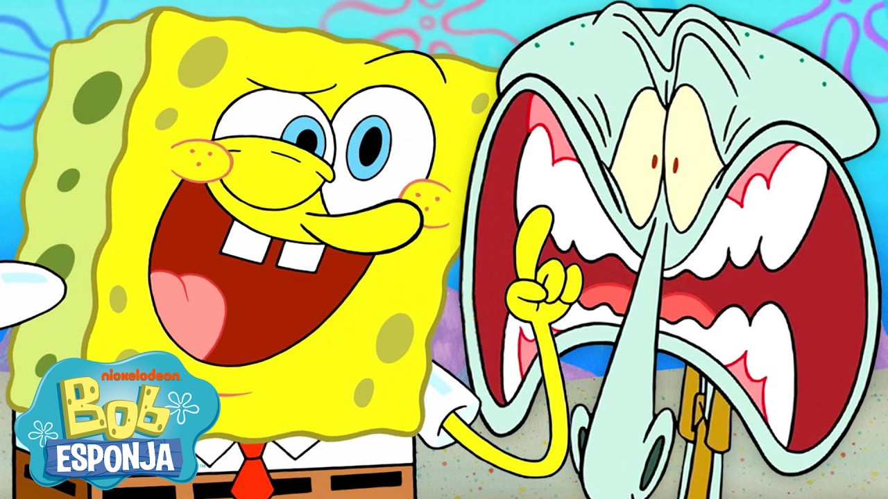 Bob Esponja | ¡4 horas de Bob Esponja! 🧽 | Bob Esponja en Español