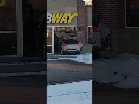 Car Plows Through Subway! St.Robert,Mo #fail #crash #vehicles #trending #viralvideo #subway #wreckb