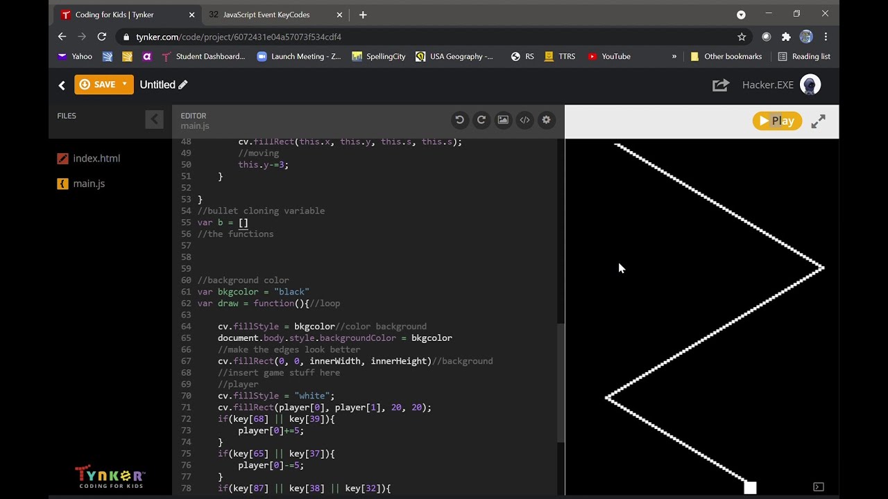 JavaScript tutorials: Basic Shooter