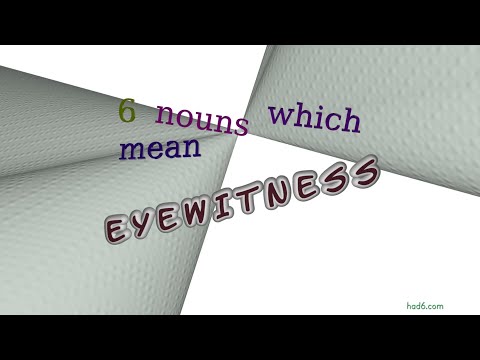 eyewitness - 6 nouns synonym of eyewitness (sentence examples)