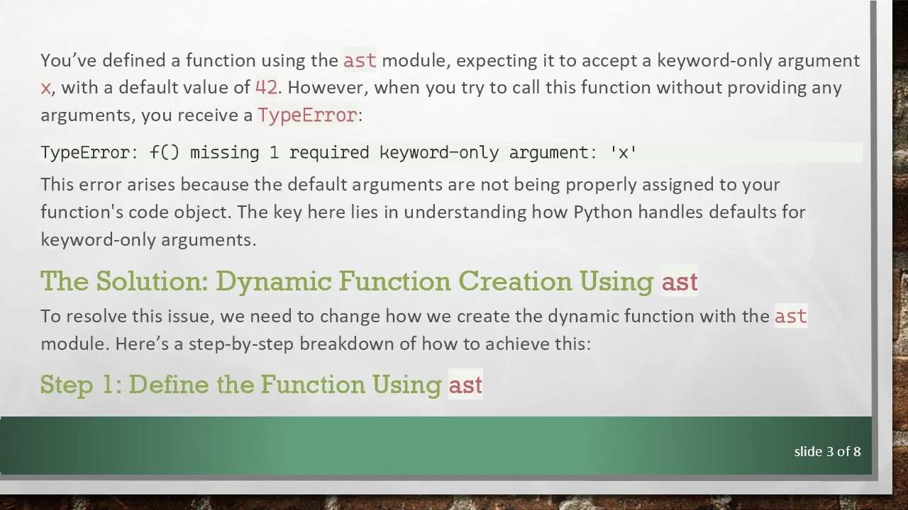Creating a Function with a keyword-only Argument and Default Value Using ast in Python