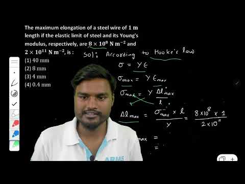 NEET 2024 - The maximum elongation of a steel wire of 1 m length if the elastic limit of steel and