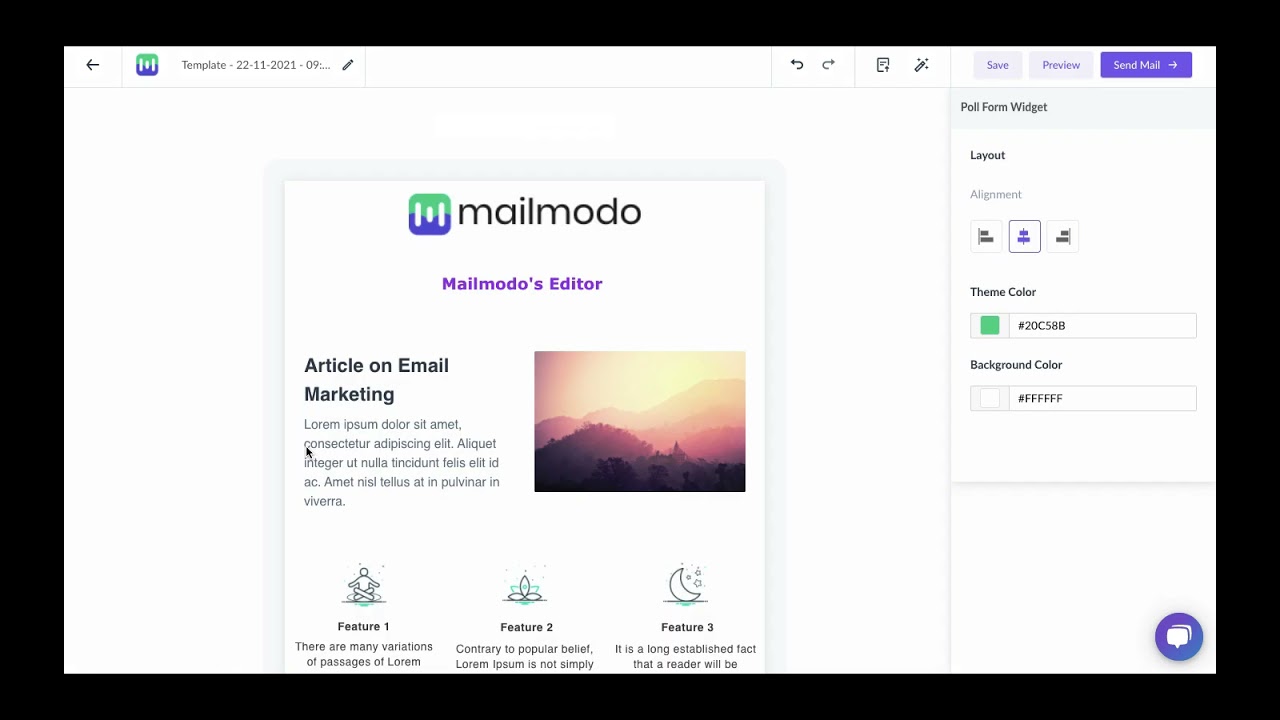 Email Templates in the New Mailmodo Editor