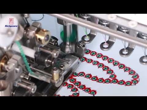 12 Heads Richpeace Embroidery Machine with Sequin and Coiling Cording ...