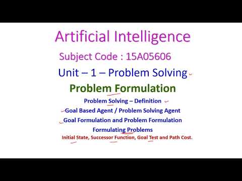 Problem Formulation-Artificial Intelligence-Unit-1-Problem Solving