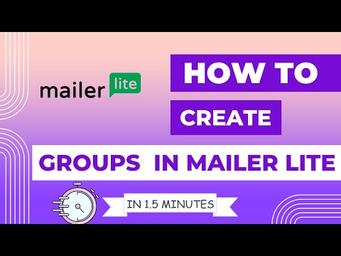 How to Create groups in mailerlite and add subscribers