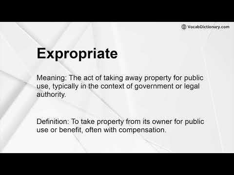 Expropriate Meaning
