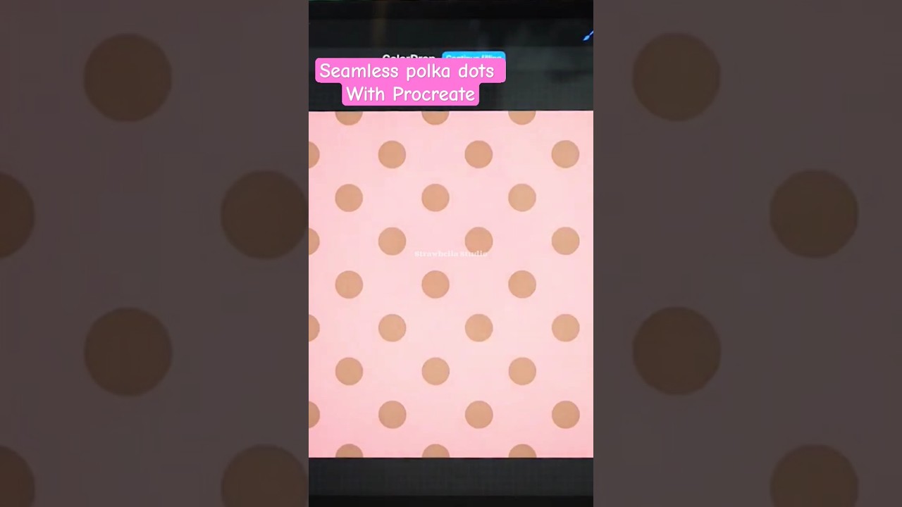 Watch me make a seamless polka dot pattern. Full TUTORIAL below. #procreate