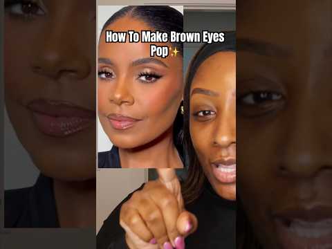 How to make brown eyes pop ✨ #eyeshadow #eyeshadowtoturial #makeuptutorial #browneyemakeup