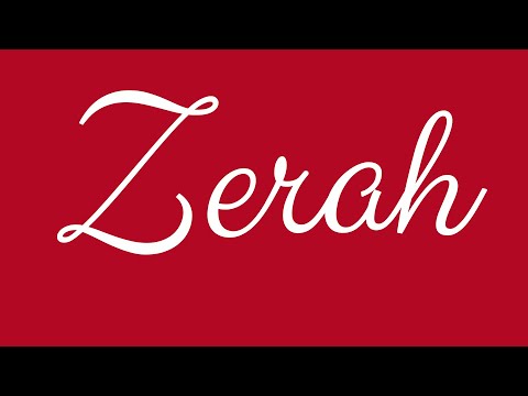 Learn how to Sign the Name Zerah Stylishly in Cursive Writing