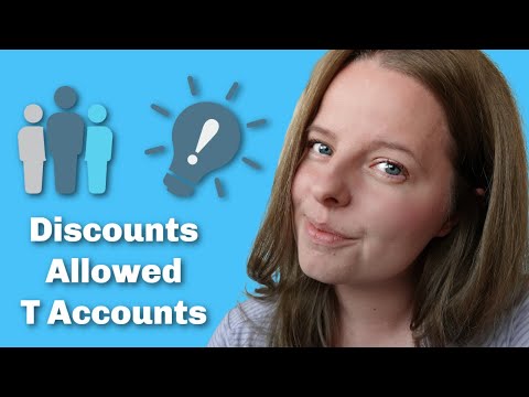 Discounts Allowed T Accounts and Double Entry (AAT Level 3, ICB Level 3) - Bookkeeping basics