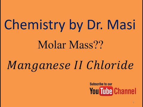 what is the molecular formula and molar mass of manganese II chloride