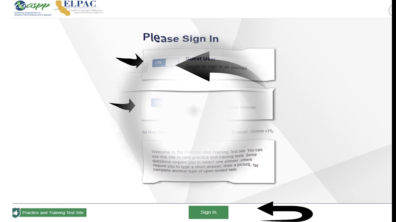 Accessing the Practice Test for the CAASPP