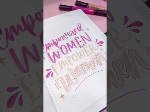 Empowered Women ✨💖 #fabercastell #shorts #quotes #motivation #lettering #diy #markers #art