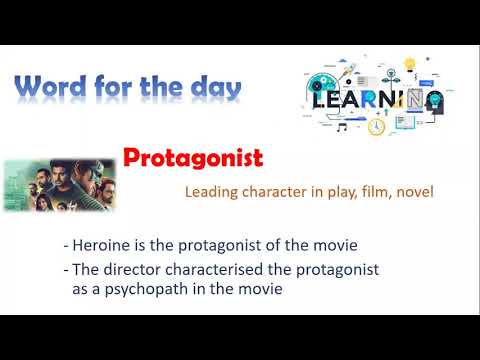 Protagonist meaning, sentence usage.
