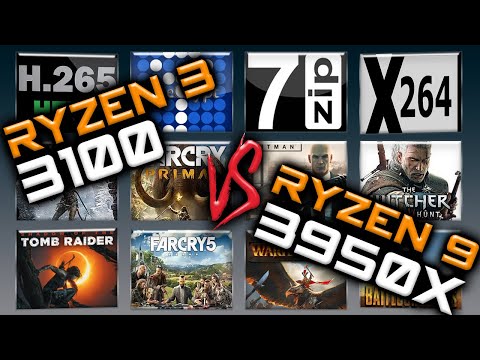Ryzen 3 3100 vs Ryzen 9 3950X Benchmarks – 15 Tests 🔥