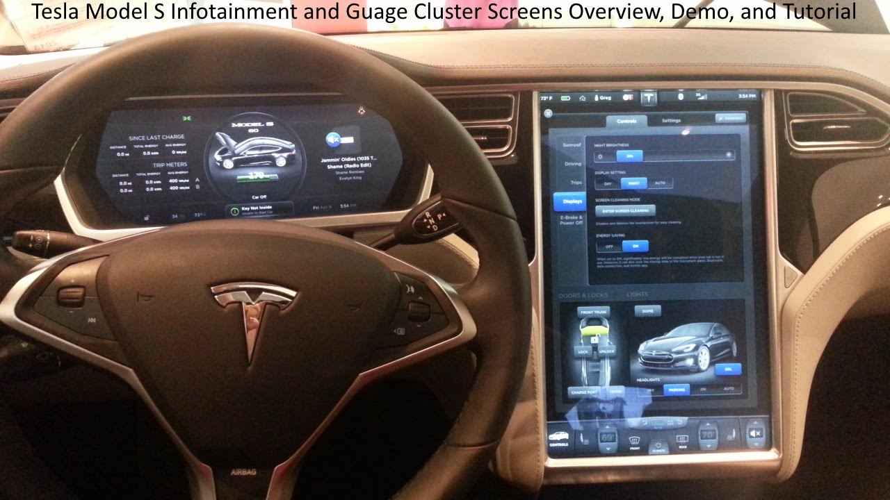 Tesla Model S LED screens overview, demo, and tutorial