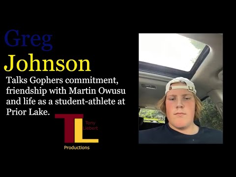Division 1 football offensive lineman Greg Johnson details commitment to the University of Minnesota