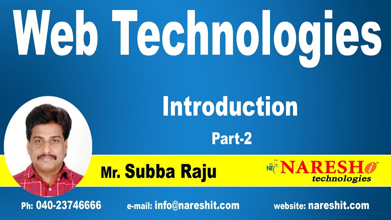 Introduction to HTML - Part 2 | Web Technologies Tutorial | Mr.subbaraju